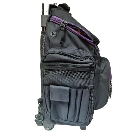 Longboard Large school trolley backpack | Black with Purple Trim | 797 ...